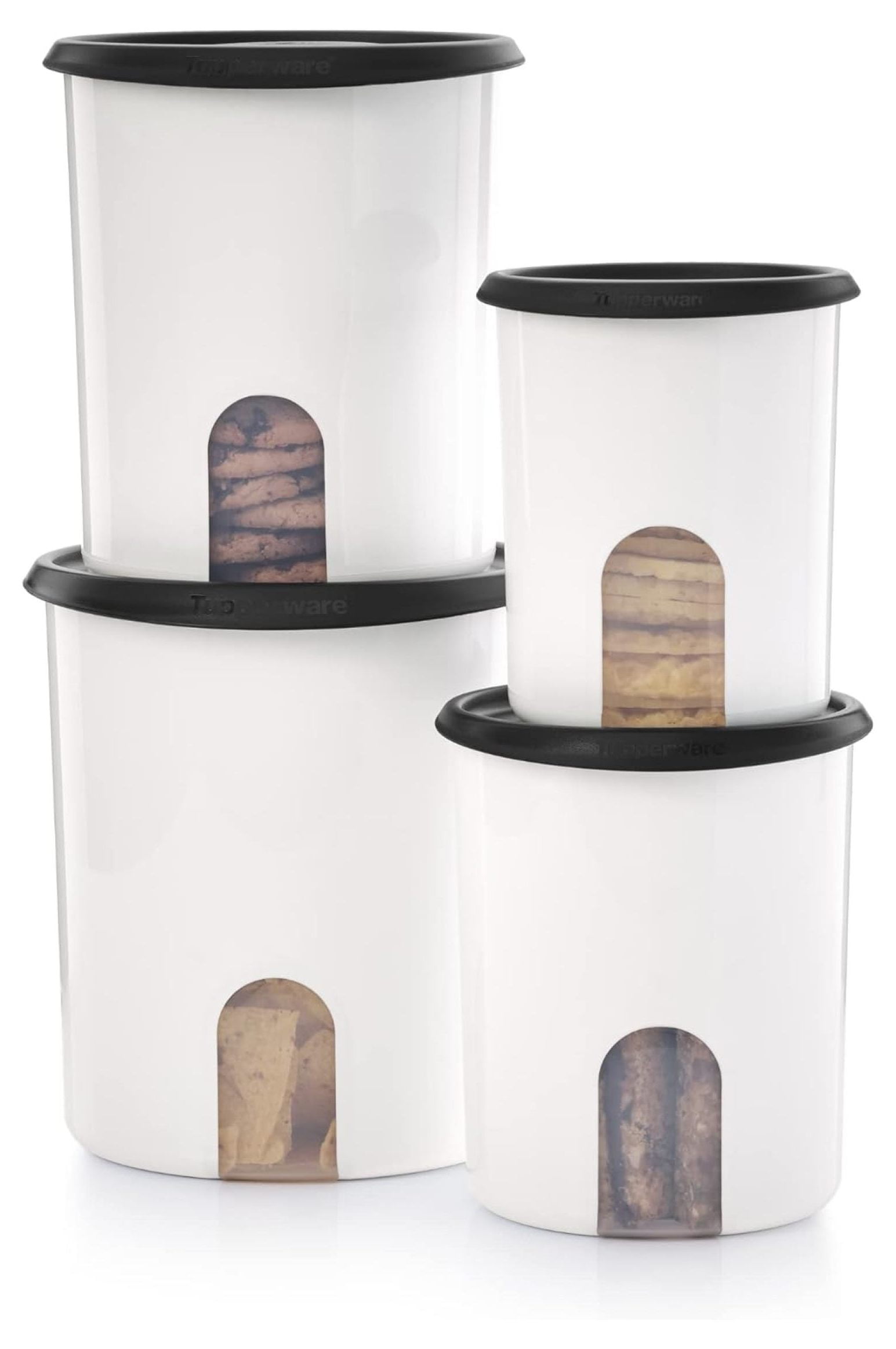 Brand 8-Piece Reminder Canister Set (4 Dry Food Storage Containers + 4 ...