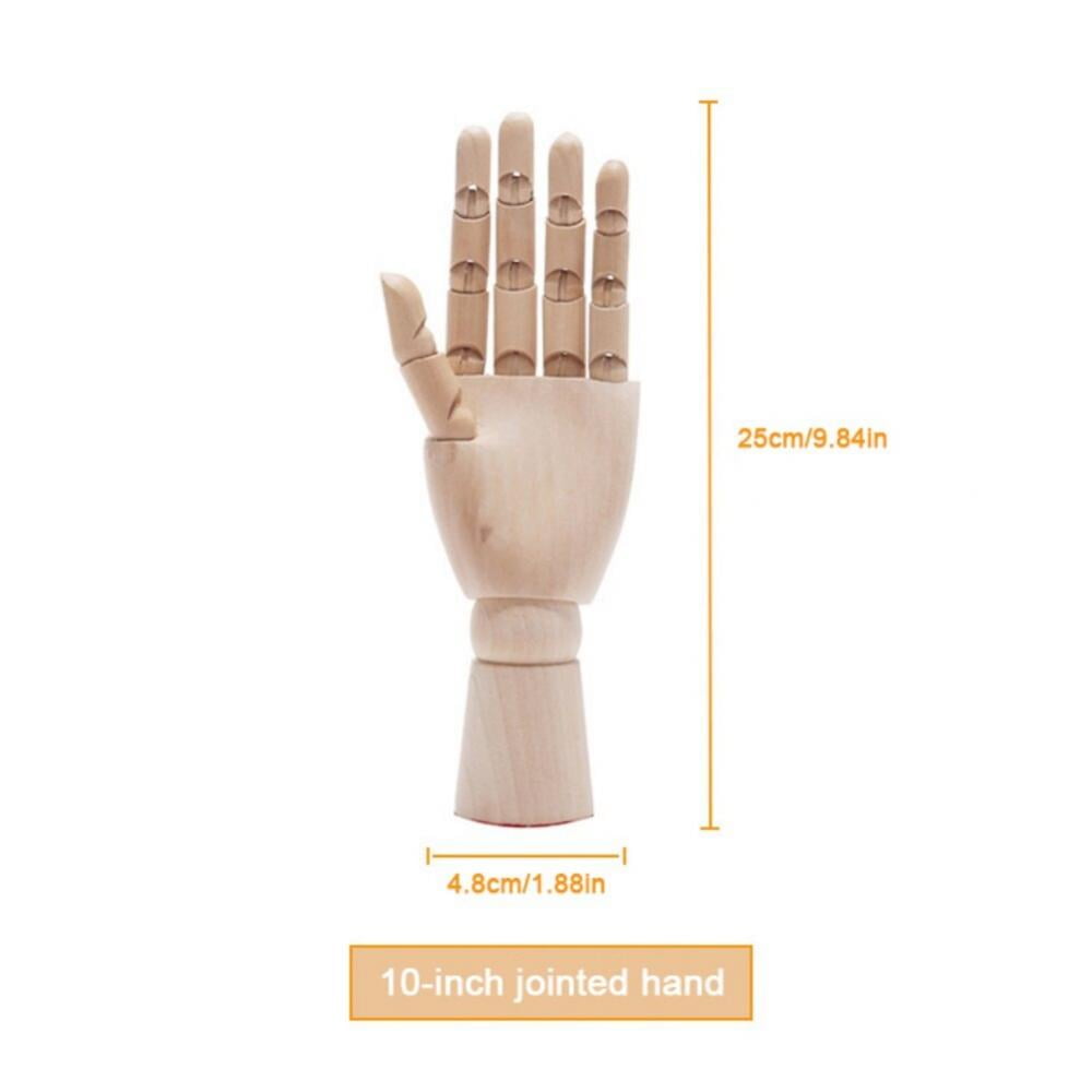 [Brand Clearance!!]Wooden Hand Figurines Rotatable Joint Hand Model ...