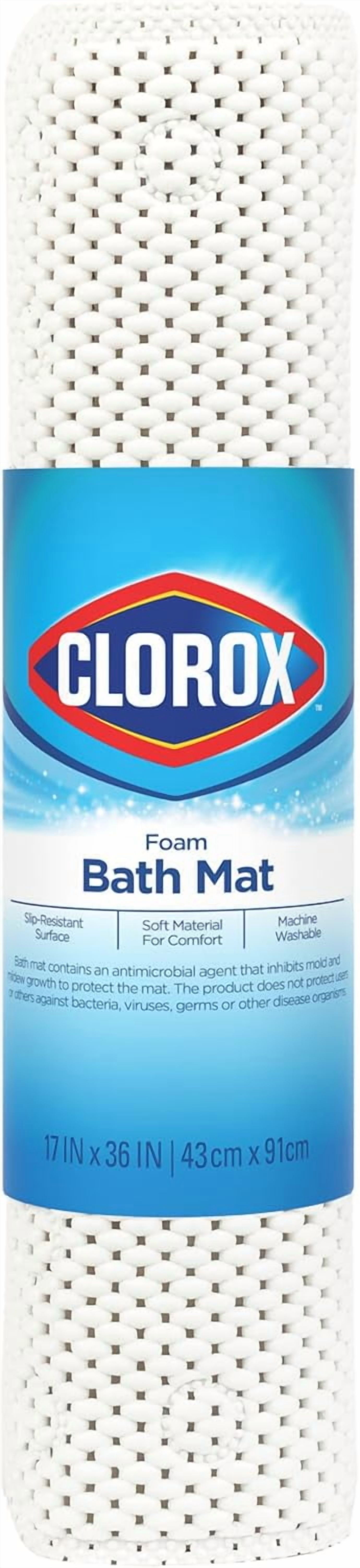 Brand Clorox Cushioned Foam Bath Mat for Tubs, Non-Slip with Suction ...
