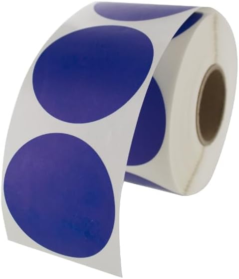 Brand | Dark Blue Round Color Coding Inventory Labeling Dot Labels ...