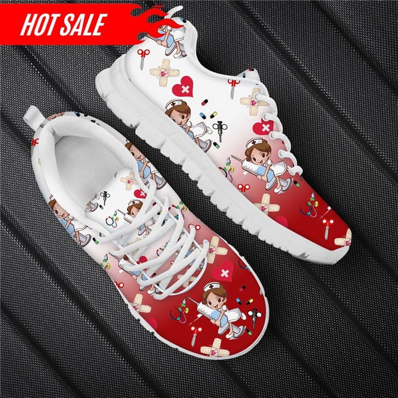 Brand Design Custom Shoes Nursing Shoes for Women Cartoon Nurse Doctor ...