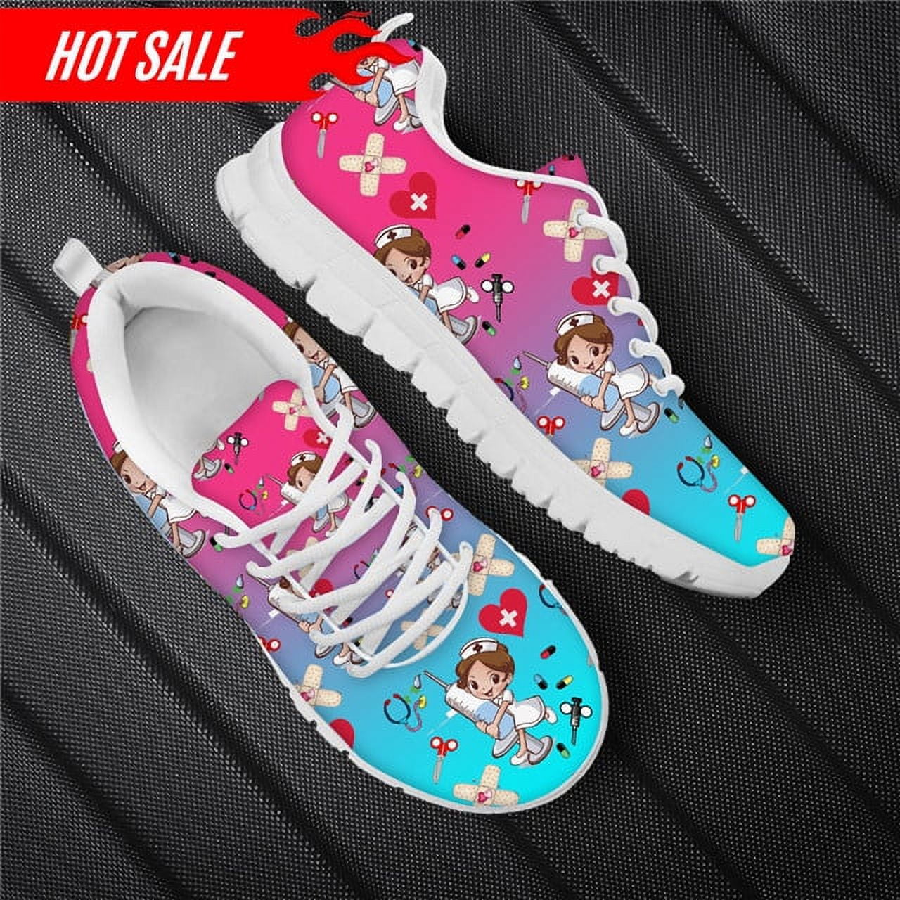 Brand Design Custom Shoes Nursing Shoes for Women Cartoon Nurse Doctor ...