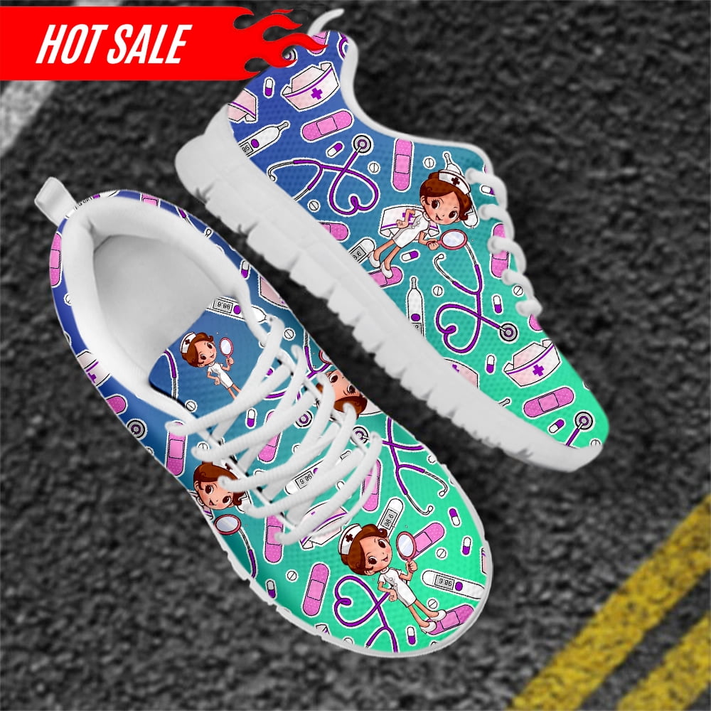 Brand Design Custom Shoes Nursing Shoes for Women Cartoon Nurse Doctor ...
