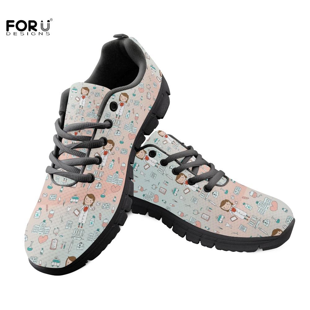 Brand Design New Ladies Sneakers Mesh Breathable Lace-up Shoes Cute ...