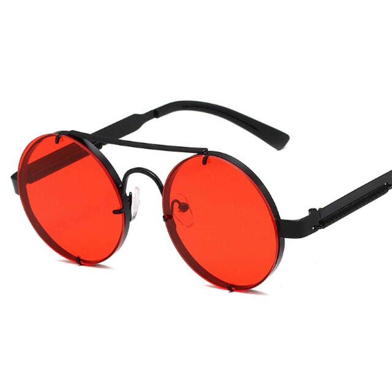 Brand Designer Round Steampunk Sunglasses Men Women Classic Retro ...