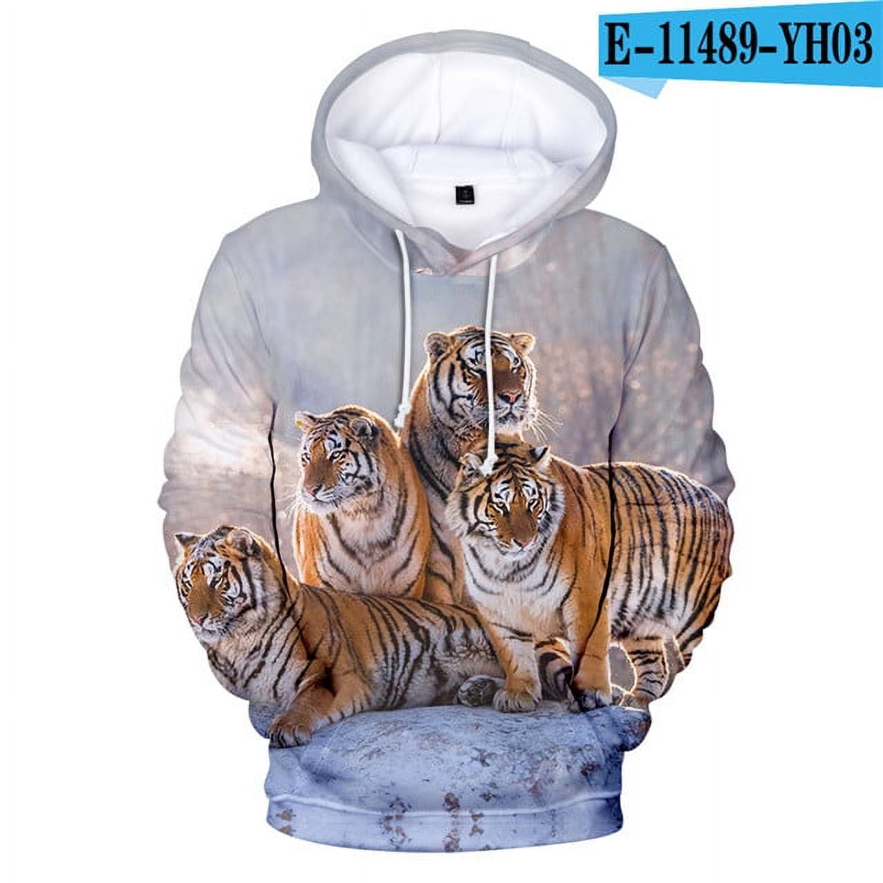 Brand Fashion Autumn Hoodies Premium Tiger 3D Printed Mens Sweatshirt ...