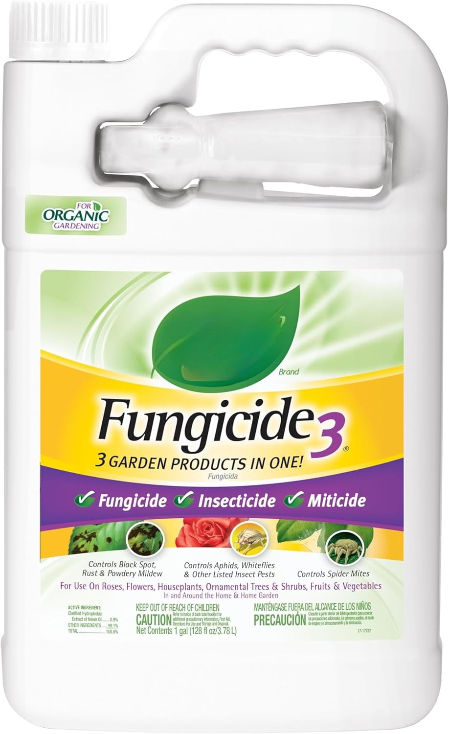 Brand Fungicide 3, 1 Gallon, Fungicide, Insecticide and Acaricide for ...