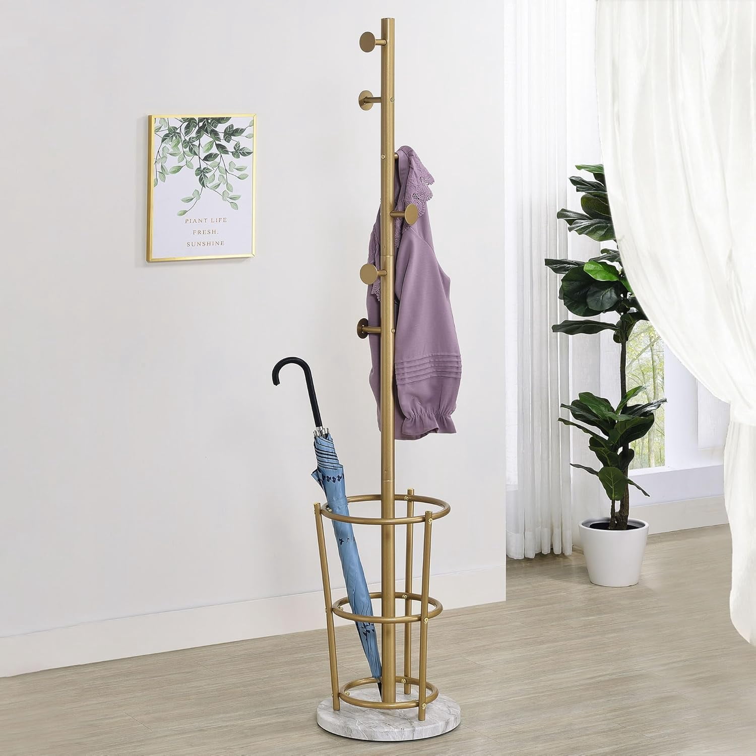 Brand Furniture Freestanding Metal Hall Tree Coat Rack Stand with ...