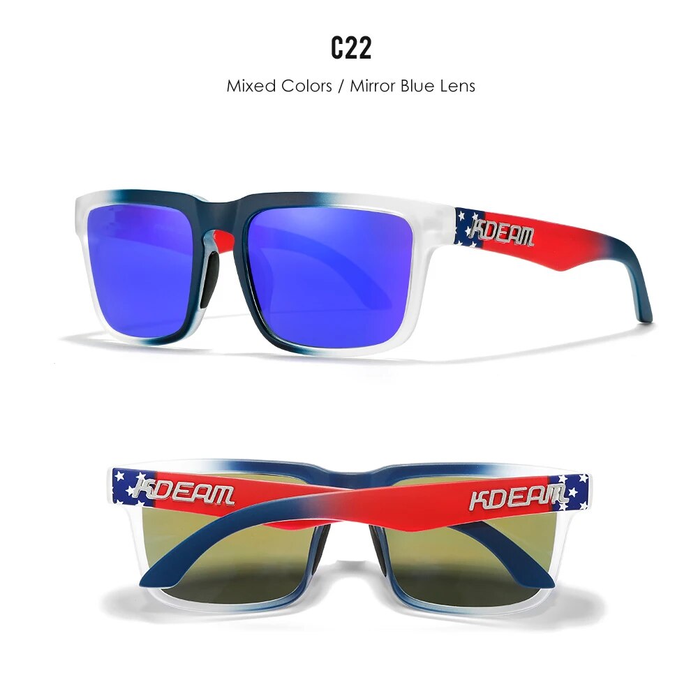 Brand New 3D Logo Square Polarized Sunglasses Vacationing Driving Sun ...
