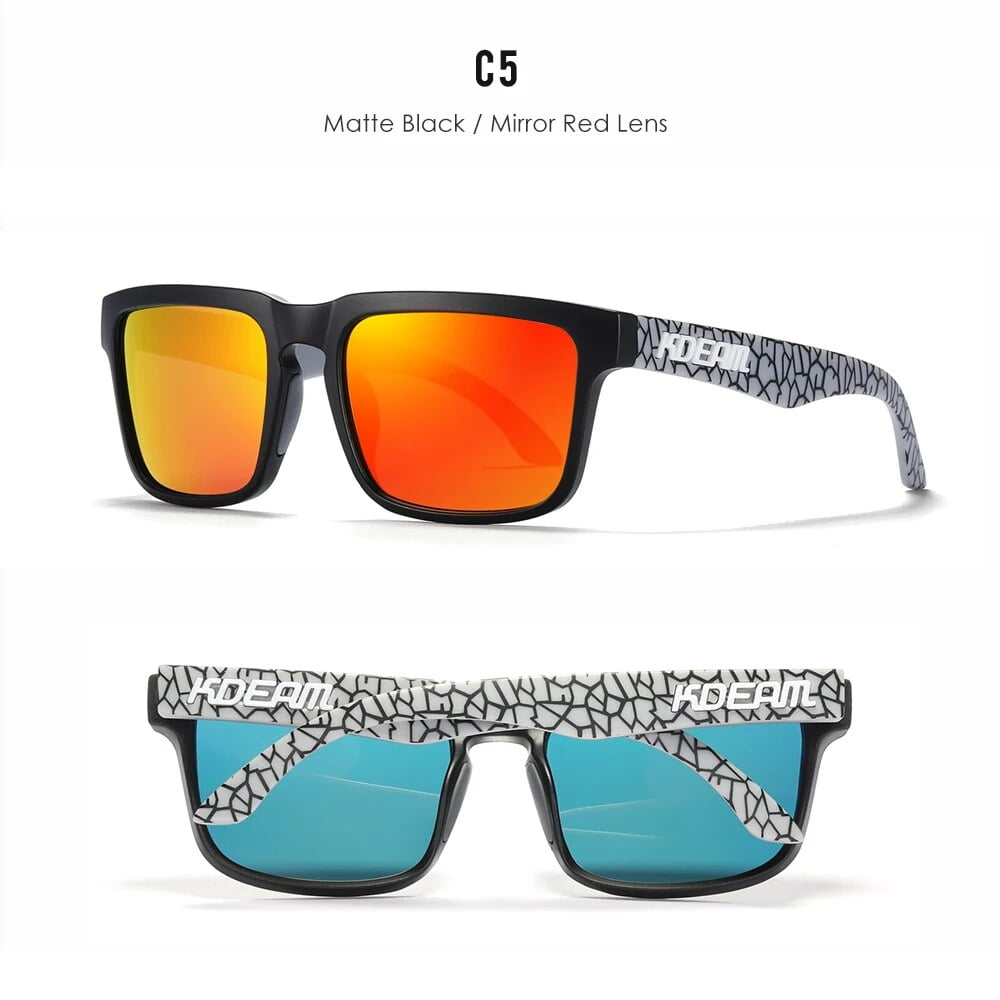 Brand New 3D Logo Square Polarized Sunglasses Vacationing Driving Sun ...