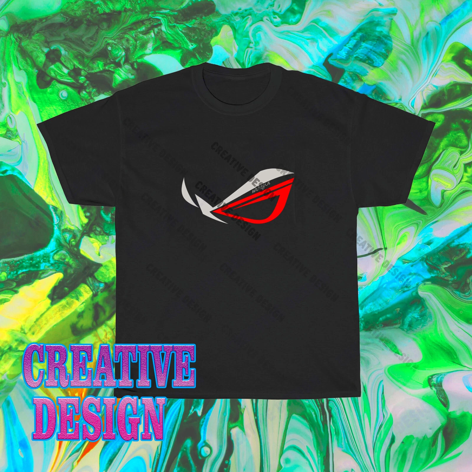 Brand New ASUS ROG The Rise of Gamers Logo Men's T-Shirt Funny Size S ...