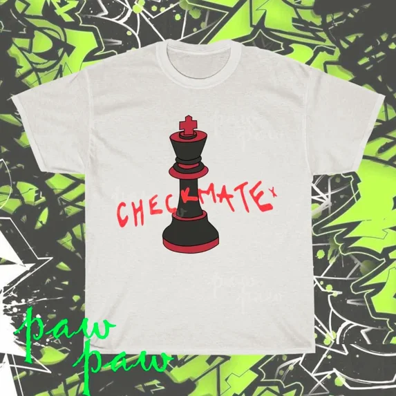 Brand New Checkmate chess king is down Active Logo T-Shirt Funny Size S ...