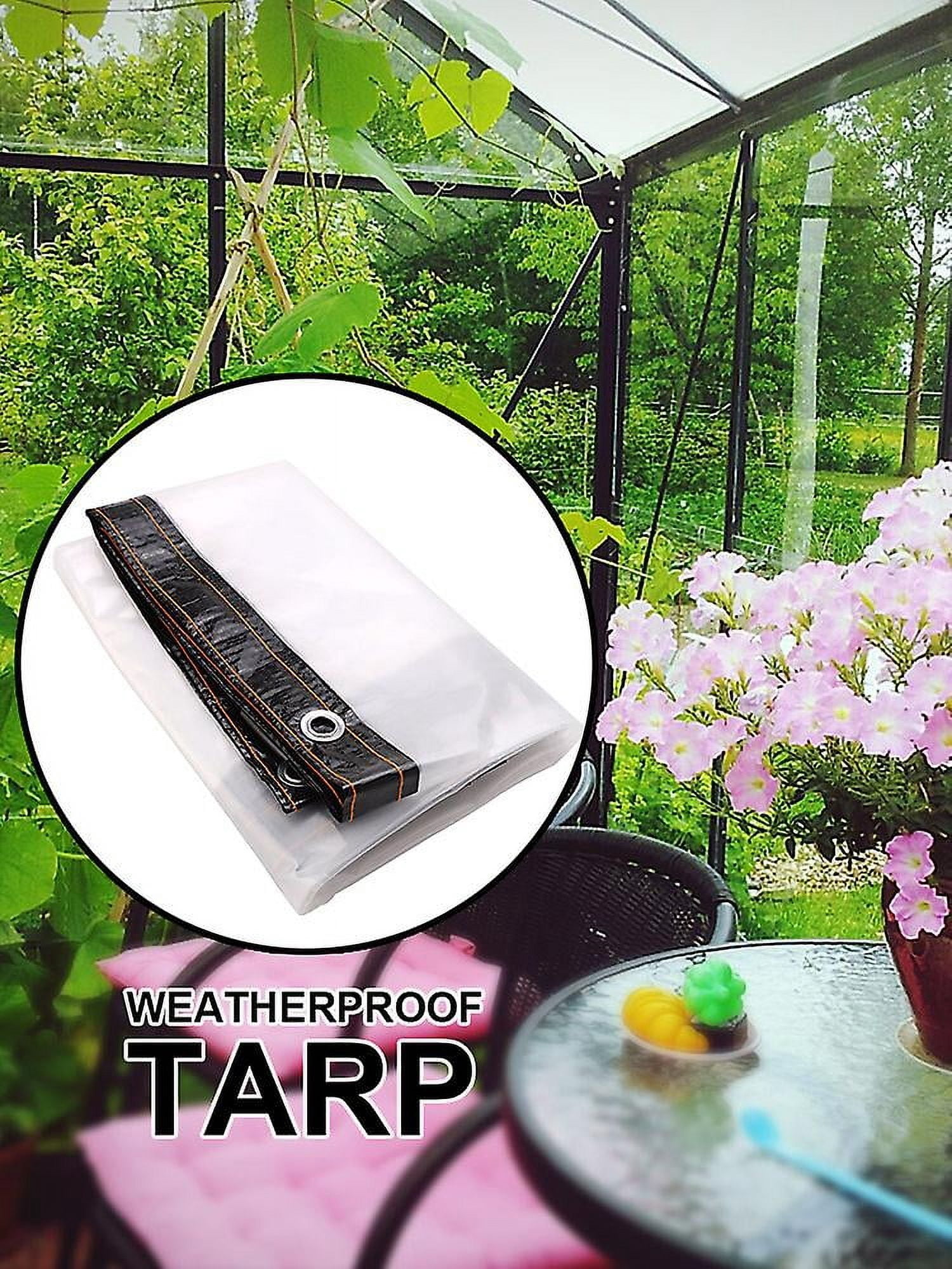 Brand New Clear PVC Tarp Heavy Duty Transparent Tarpaulin Waterproof ...