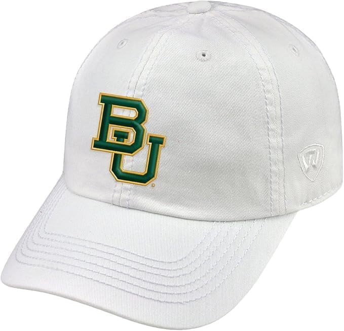 Brand New Collegiate Men's Baylor White Adjustable Hat, 100% Cotton ...