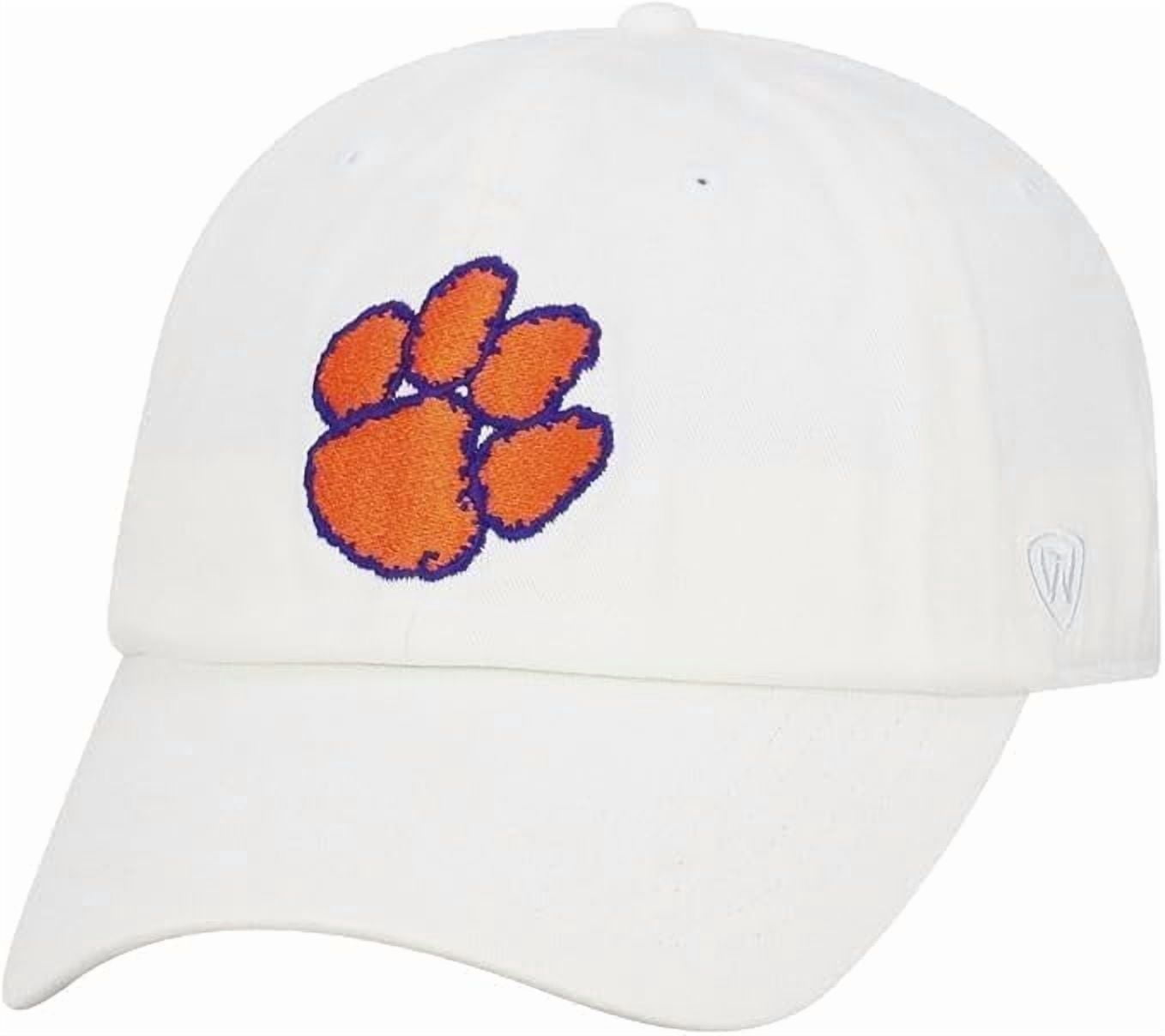 Brand New Collegiate Men's Clemson White Adjustable Hat, 100% Cotton ...