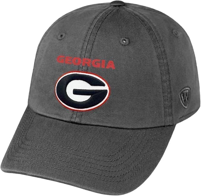 Brand New Collegiate Men's Georgia Charcoal Team Name Arch Adjustable ...