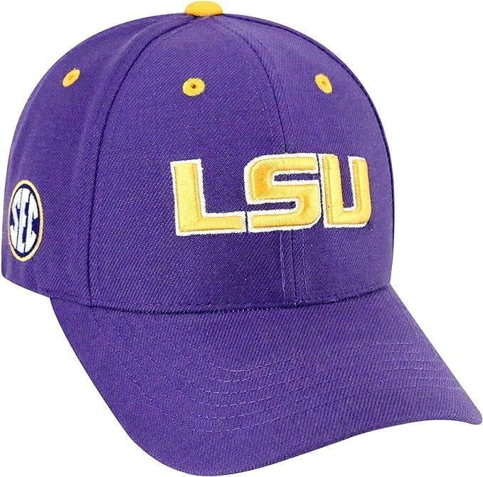 Brand New Collegiate Men's LSU Adjustable Hat With Rear Word, 100% ...