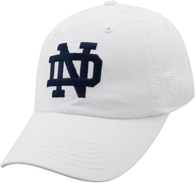 Brand New Collegiate Men's ND White Adjustable Hat, 100% Cotton ...