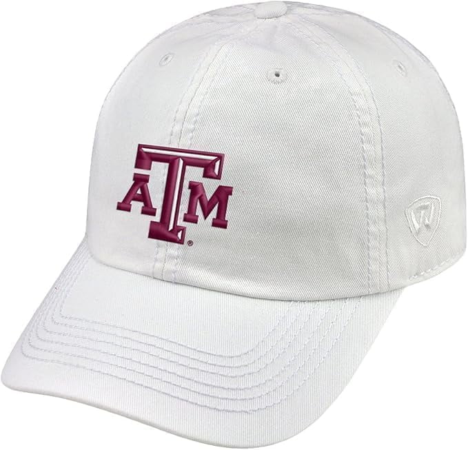 Brand New Collegiate Men's Texas A&M White Adjustable Hat, 100% Cotton ...
