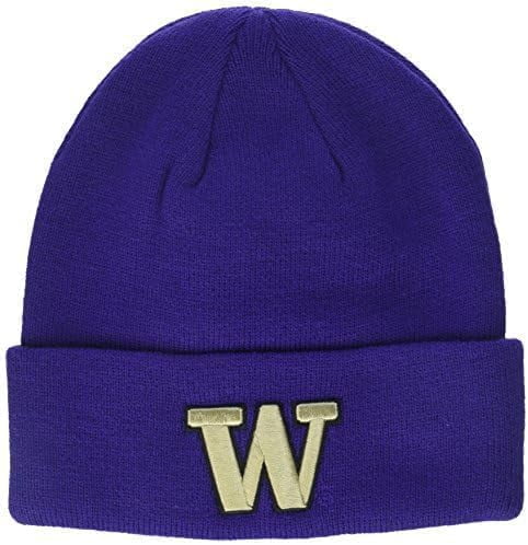 Brand New Collegiate Washington Cuffed Knit Beanie Hat, 100% Cotton ...