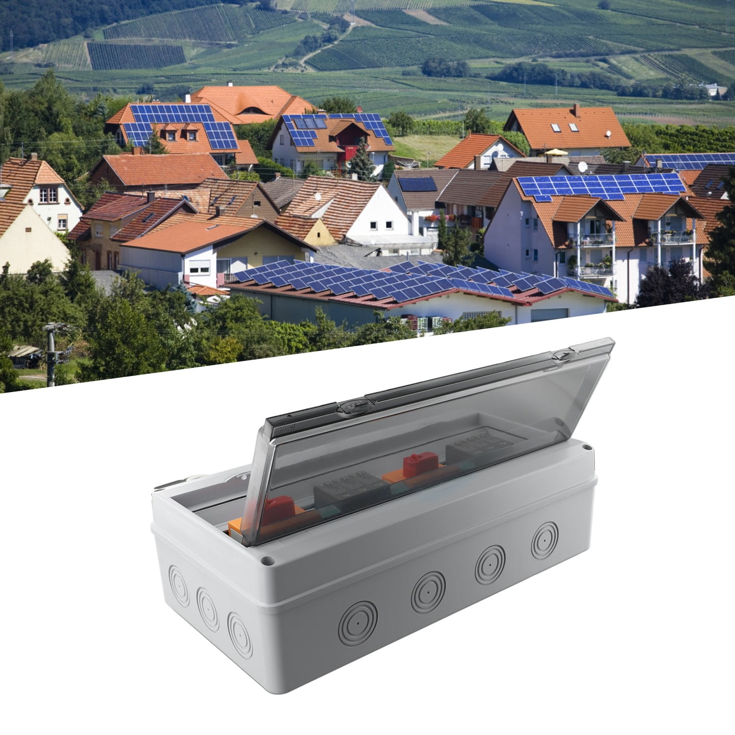 Brand New Combiner Box 1000V 1000V DC 2 Input 2 Output 2 String Solar ...