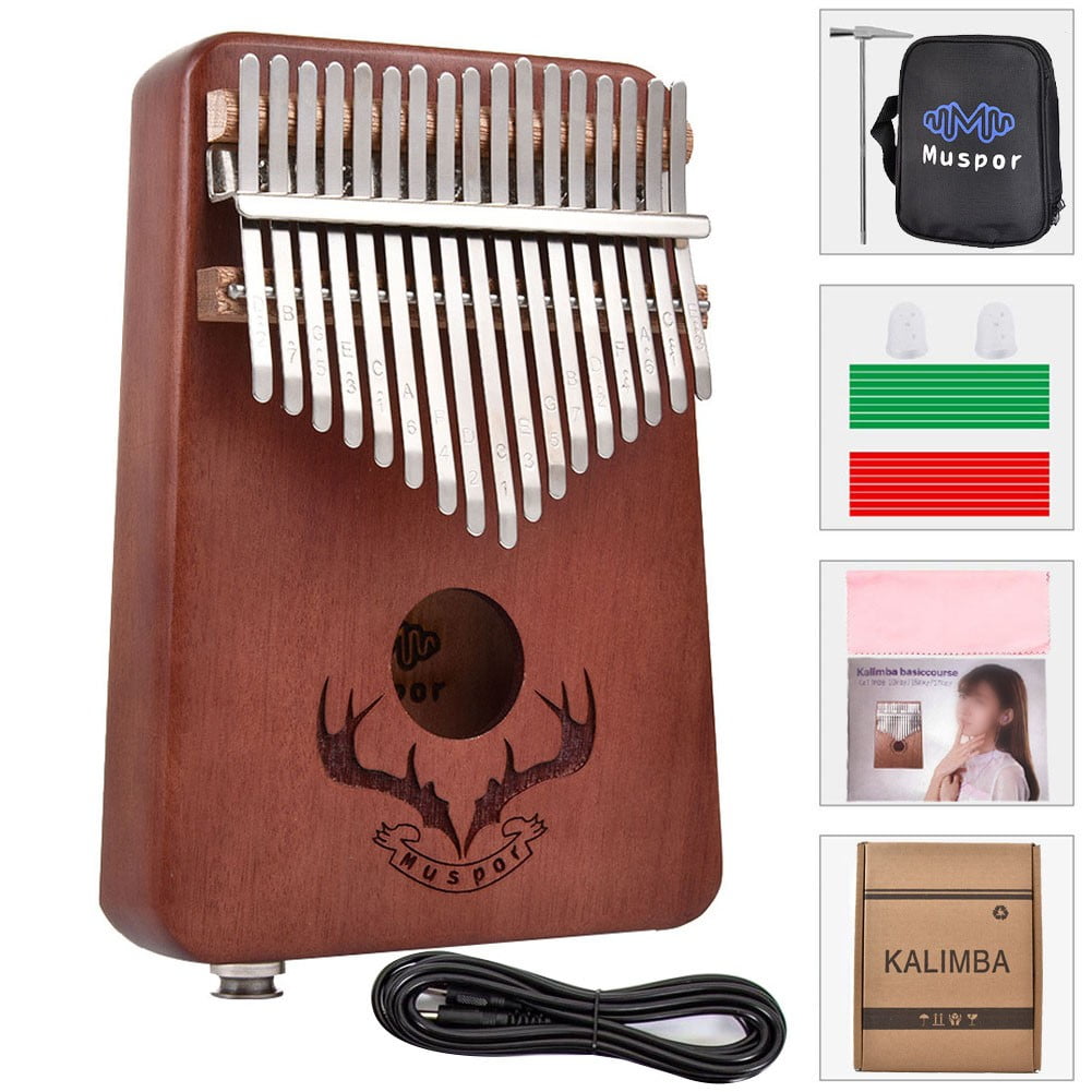 Brand New Eq Kalimba 17Key Kalimba Pickup Thumb Piano With Bag Yellow ...