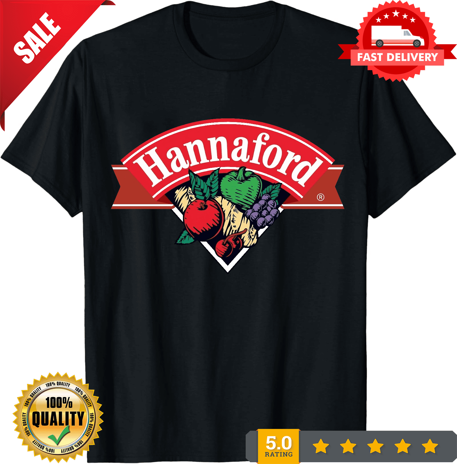Brand New Hannaford Market Logo T-Shirt Funny Size S to 5XL, ULTRA ...