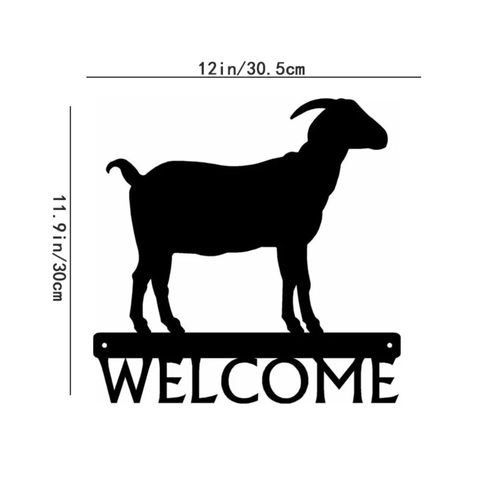 Brand New Horned Goat Farm Welcome Sign 12 Inch Wide Metal Wall Art ...