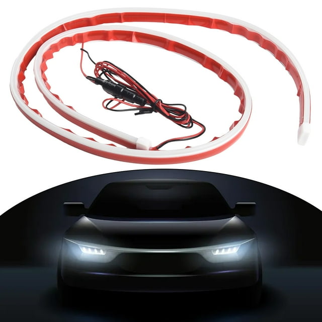 Brand New Light Strip Hood Light 12V Daytime Running Flexible LED Lamp ...