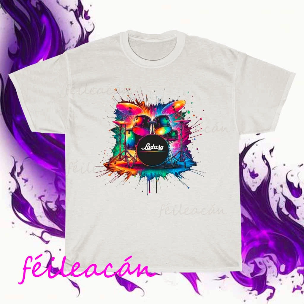 Brand New Ludwig Drums art Logo American T-Shirt Funny Size S to 5XL ...