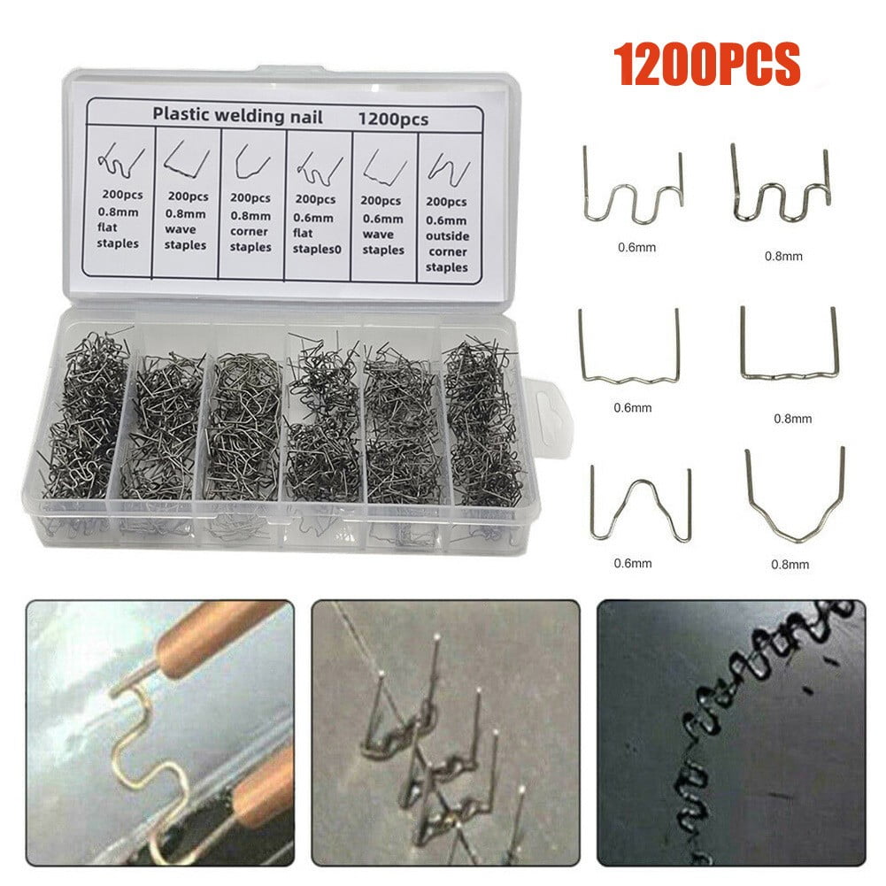 Brand New Sturdy Practical Hot Stapler Staples 1200 Pcs 6 Types Plastic ...