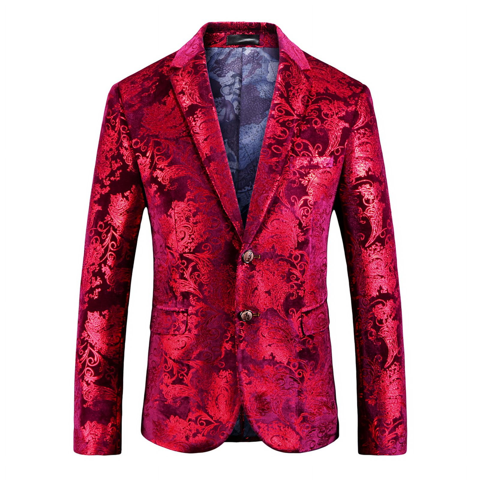 Brand New Tide Mens Fashion Print Blazer Design Plus Size Hip Hot ...