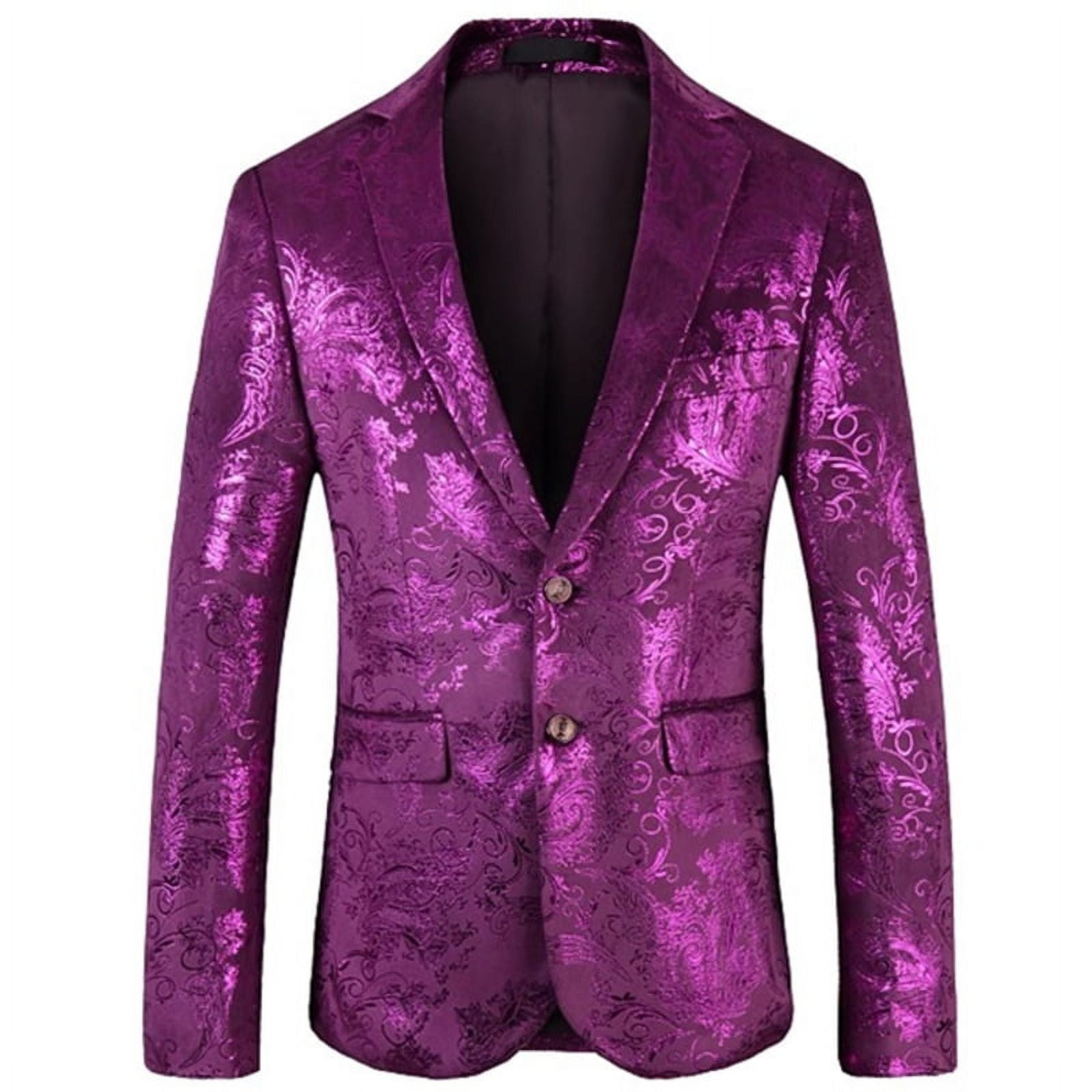 Brand New Tide Mens Fashion Print Blazer Design Plus Size Hip Hot ...