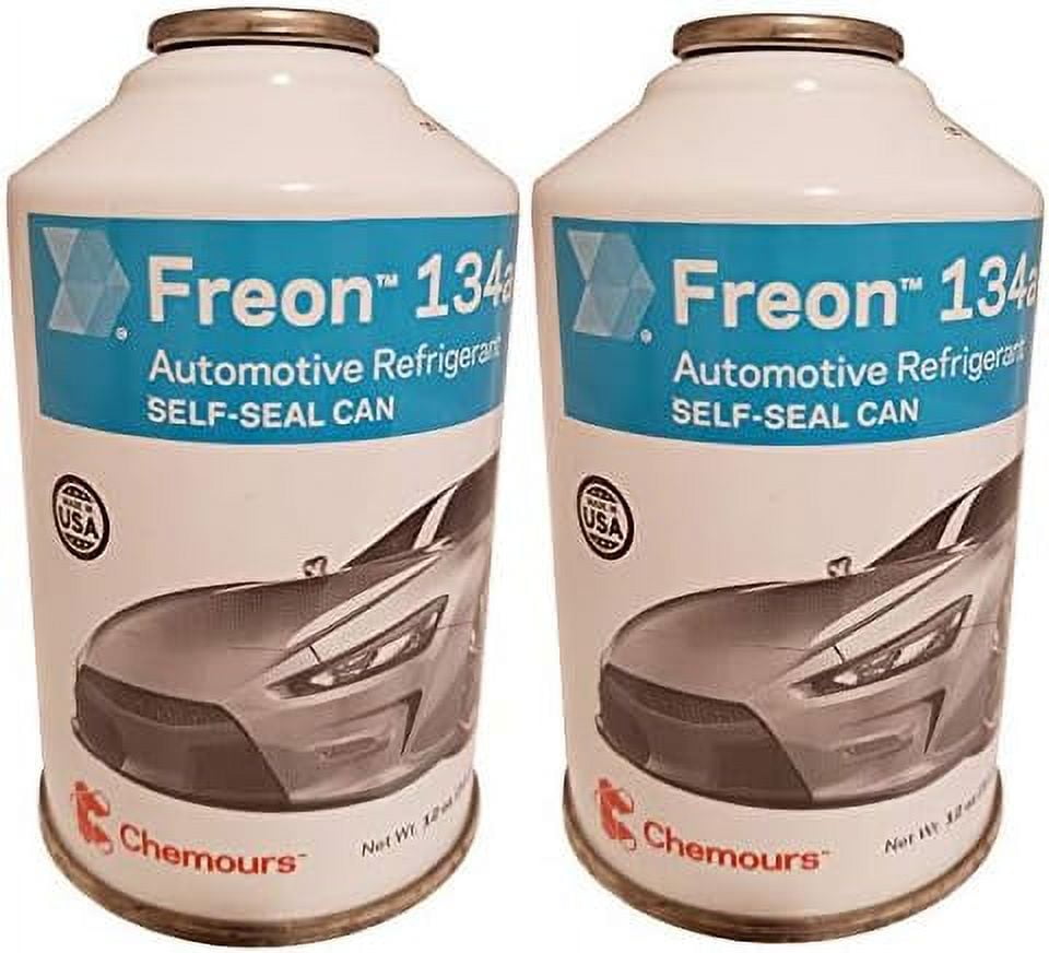 Brand R134a for MVAC use in a 12-Ounce Self-Sealing Container (2 ...