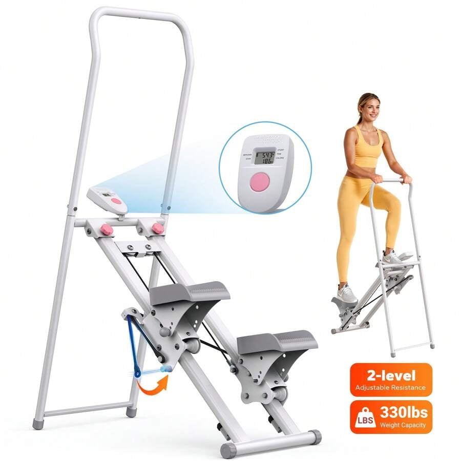 Brand Stair Stepper For Home Gym Exercise, Adjustable Resistance & Pedals, New Version Vertical ...