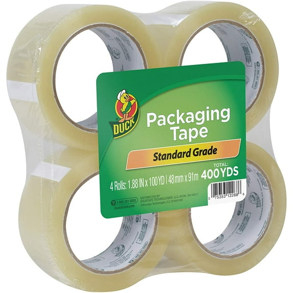 Brand Standard Packaging Tape Refills - 4 Extra Long Rolls of Clear ...