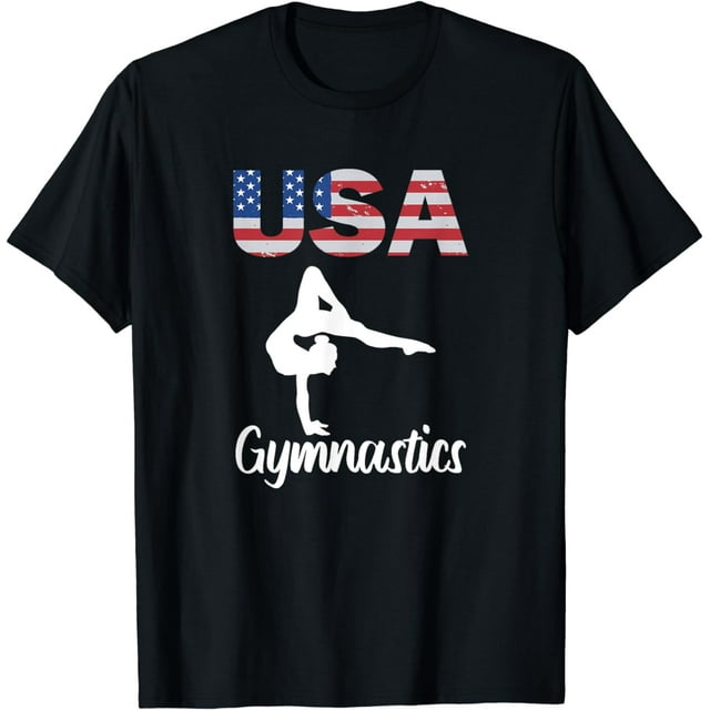 Brand: USA American Flag Gymnastics USA American Flag Gymnastics Tee Gymnast 4th of July T-Shirt ...