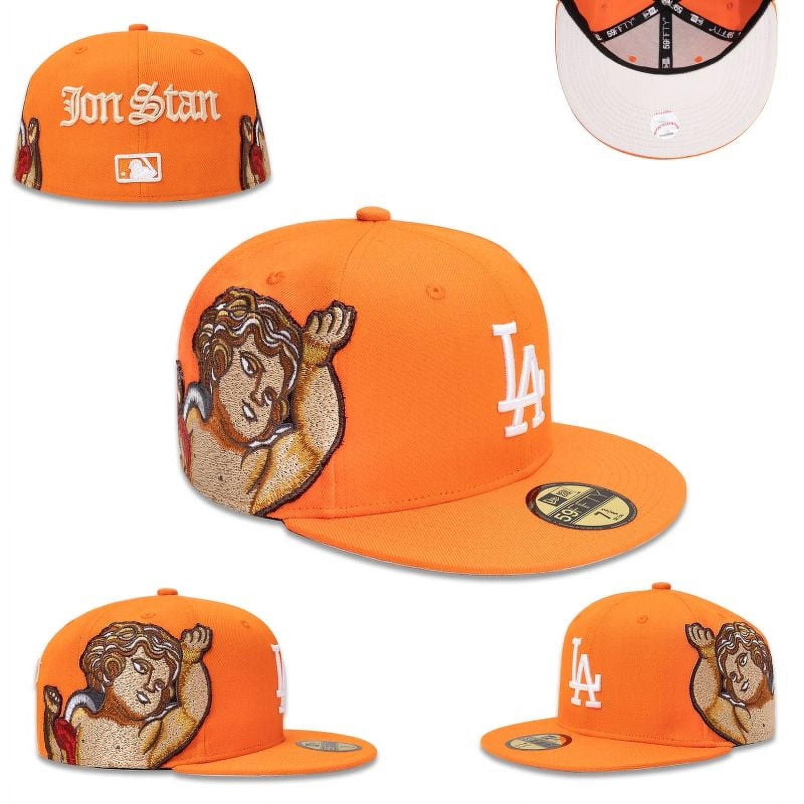 Brand new L-o-s Angeles Dodgers Men's Orange Angel 59FIFTY fitted ...