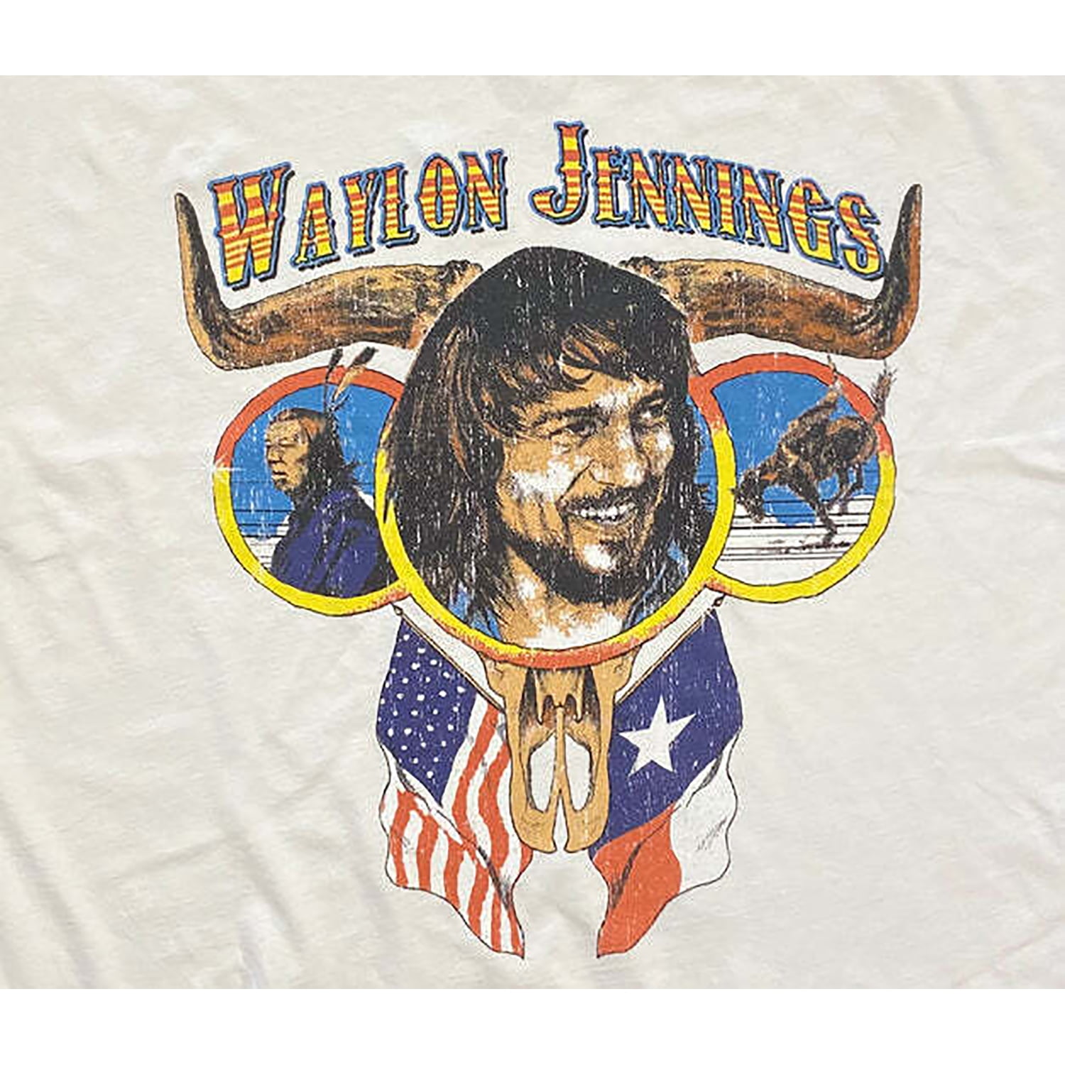Brand new Waylon Jennings white shirt, country music - Walmart.com