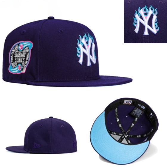 Brand new men's N_ ew-York Yankees blue side-sticker spiky 59FIFTY ...