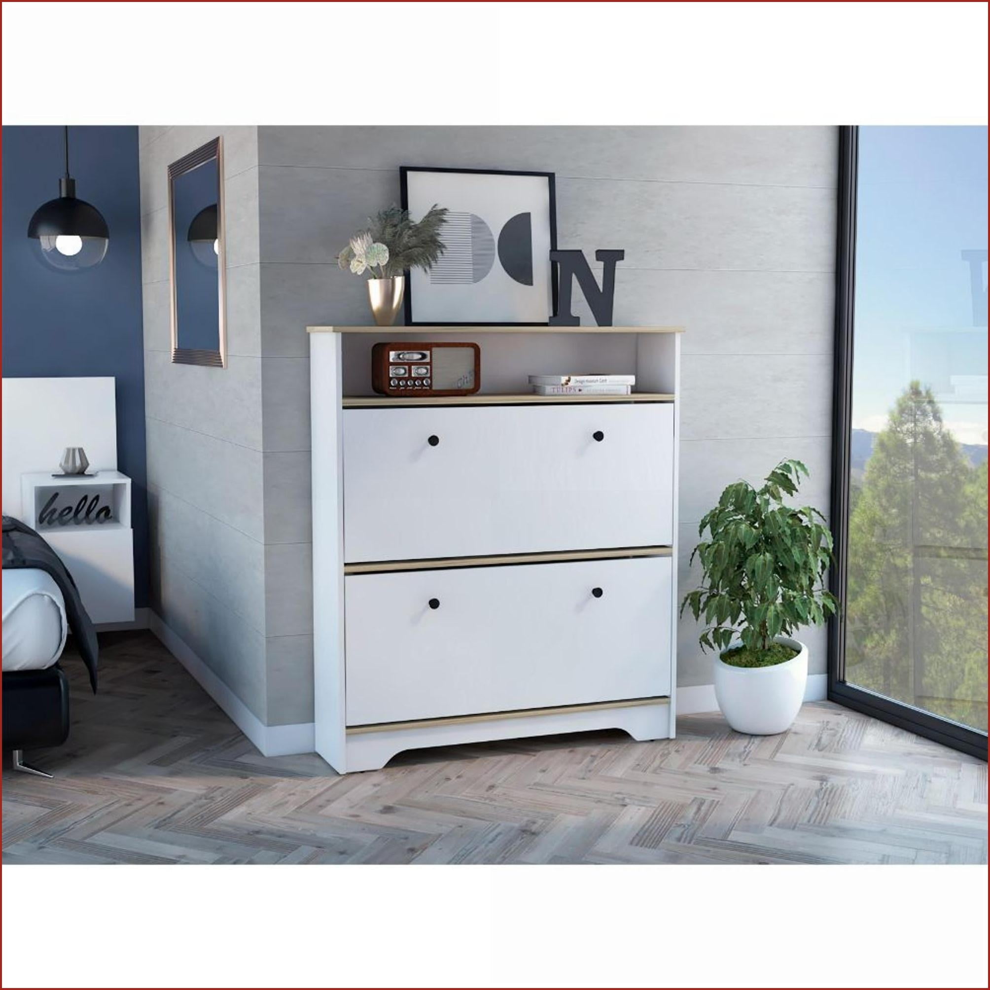 Brandford Shoe Rack with Two Shelves & Superior Top | 39.3''W ...