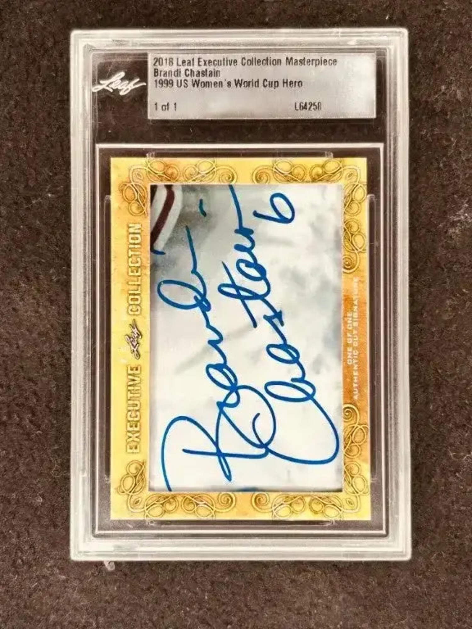 Brandi Chastain 2018 Leaf Masterpiece Cut Signature certified signed ...