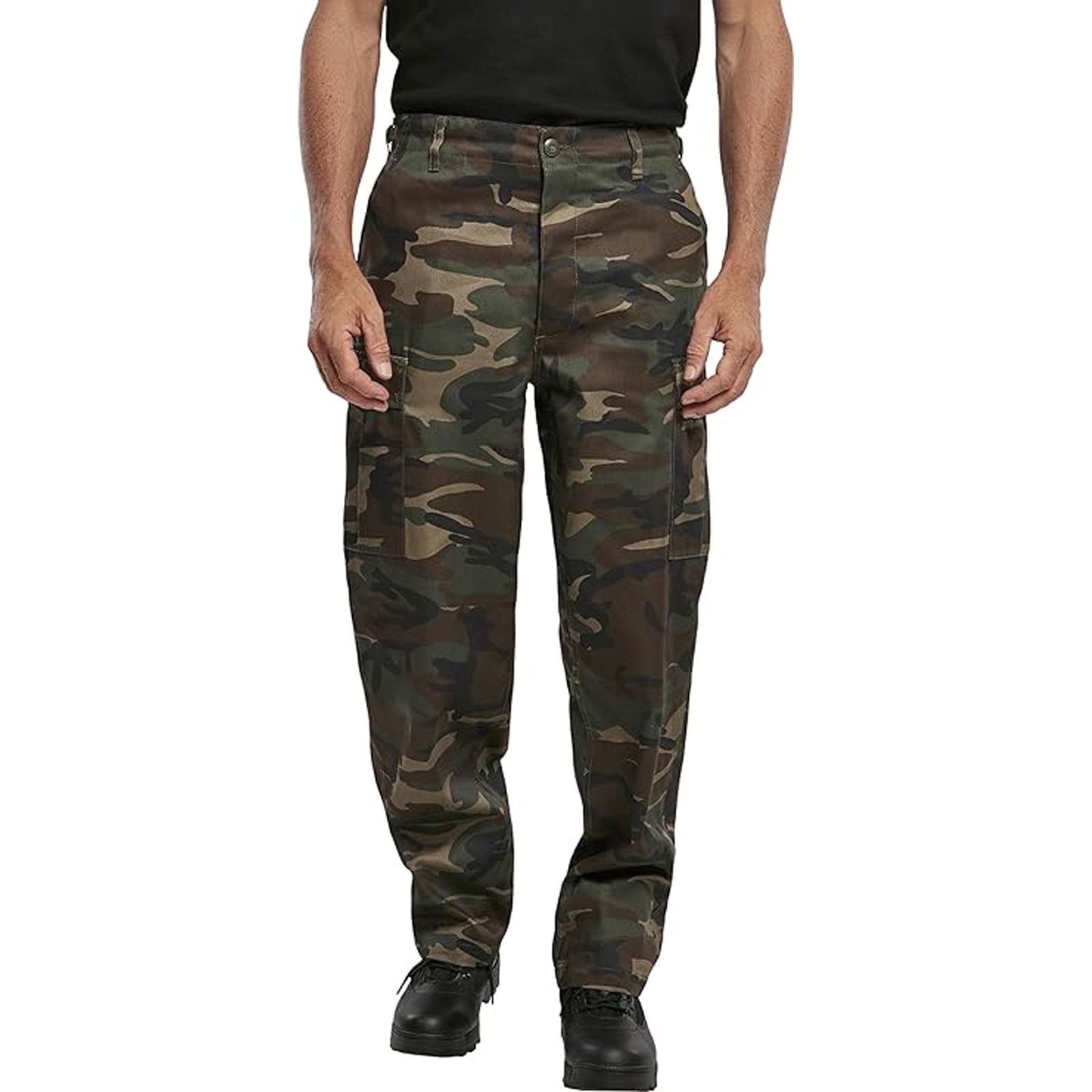 BRANDIT INDIVIDUAL WEAR Adult Male BDU Ranger Pants, Color: Woodland ...