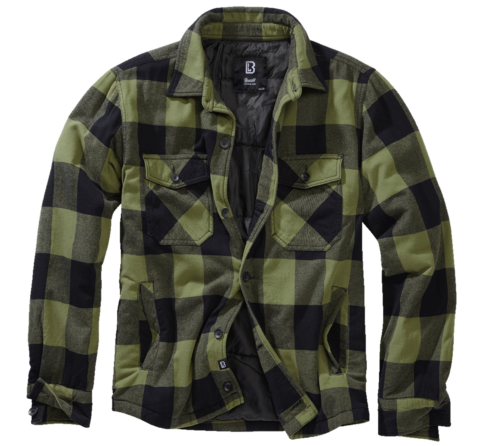 Brandit Flannel Lumber Jacket Quilted - Walmart.com