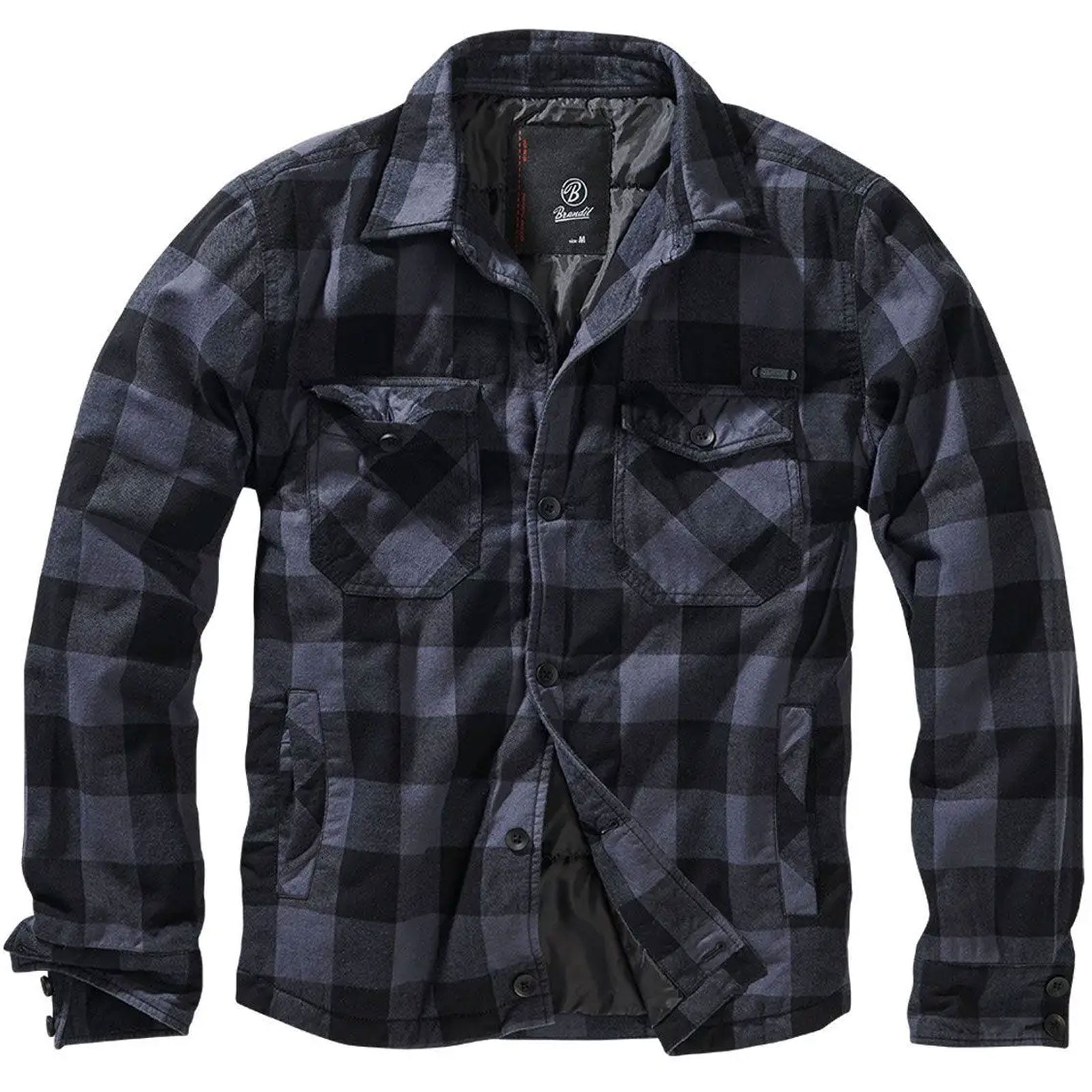 BRANDIT INDIVIDUAL WEAR Adult Male Flannel Lumber Black Gray Check ...