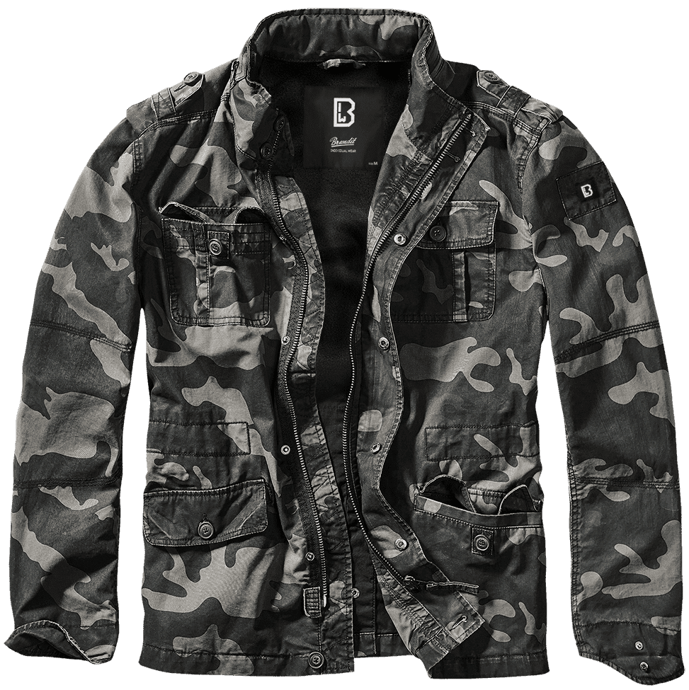 Brandit Military Style Field Jacket - Dark Camo, Outdoor Vintage Jacket ...