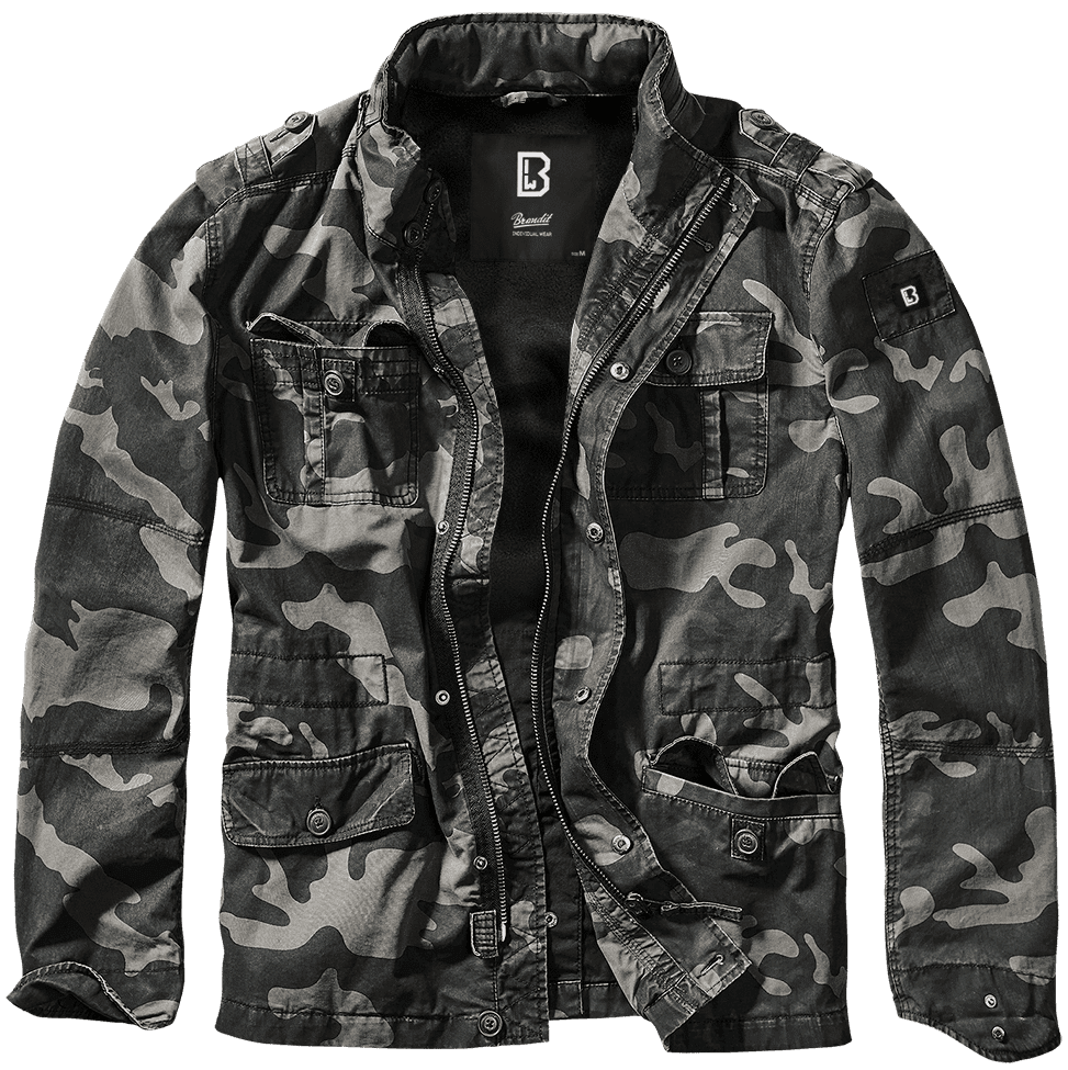 Brandit Military Style Field Jacket - Dark Camo, Outdoor Vintage Jacket ...