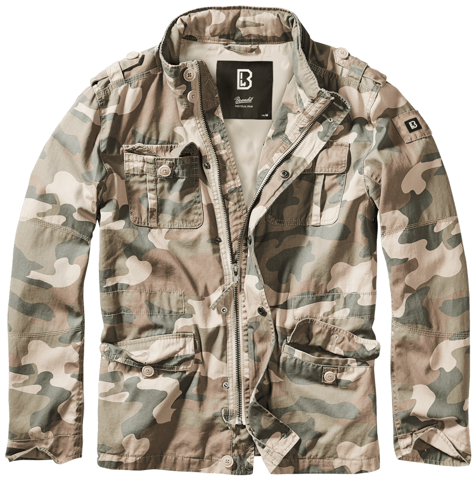 Brandit Military Style Field Jacket - Woodland Camo, Outdoor Vintage ...