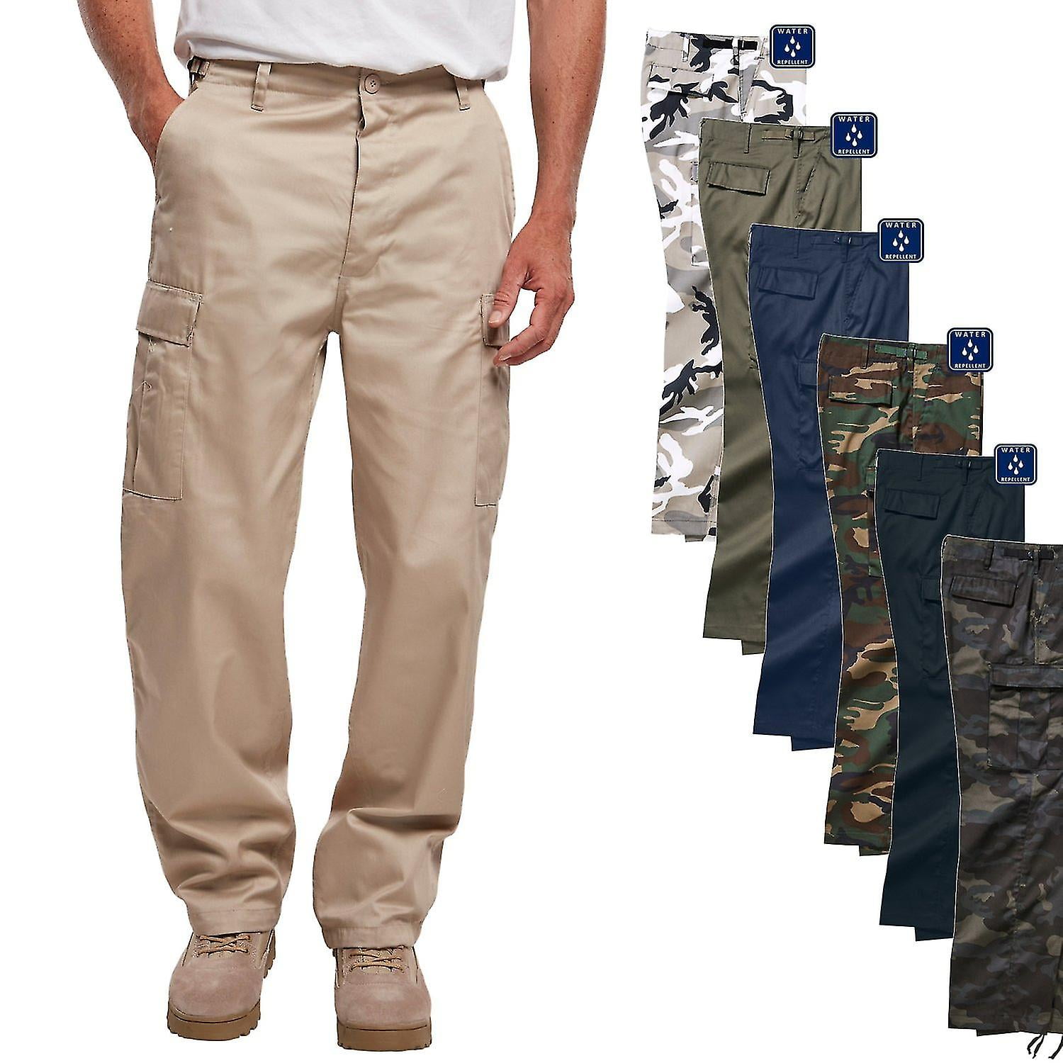 Brandit - Us Ranger Cargo Army Outdoor Pants, Water Repellent - Walmart.com