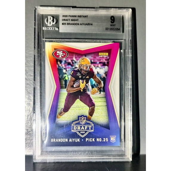 Brandon Aiyuk 2020 Panini NFL Instant Draft #25 Rookie Card 1 of 514 ...